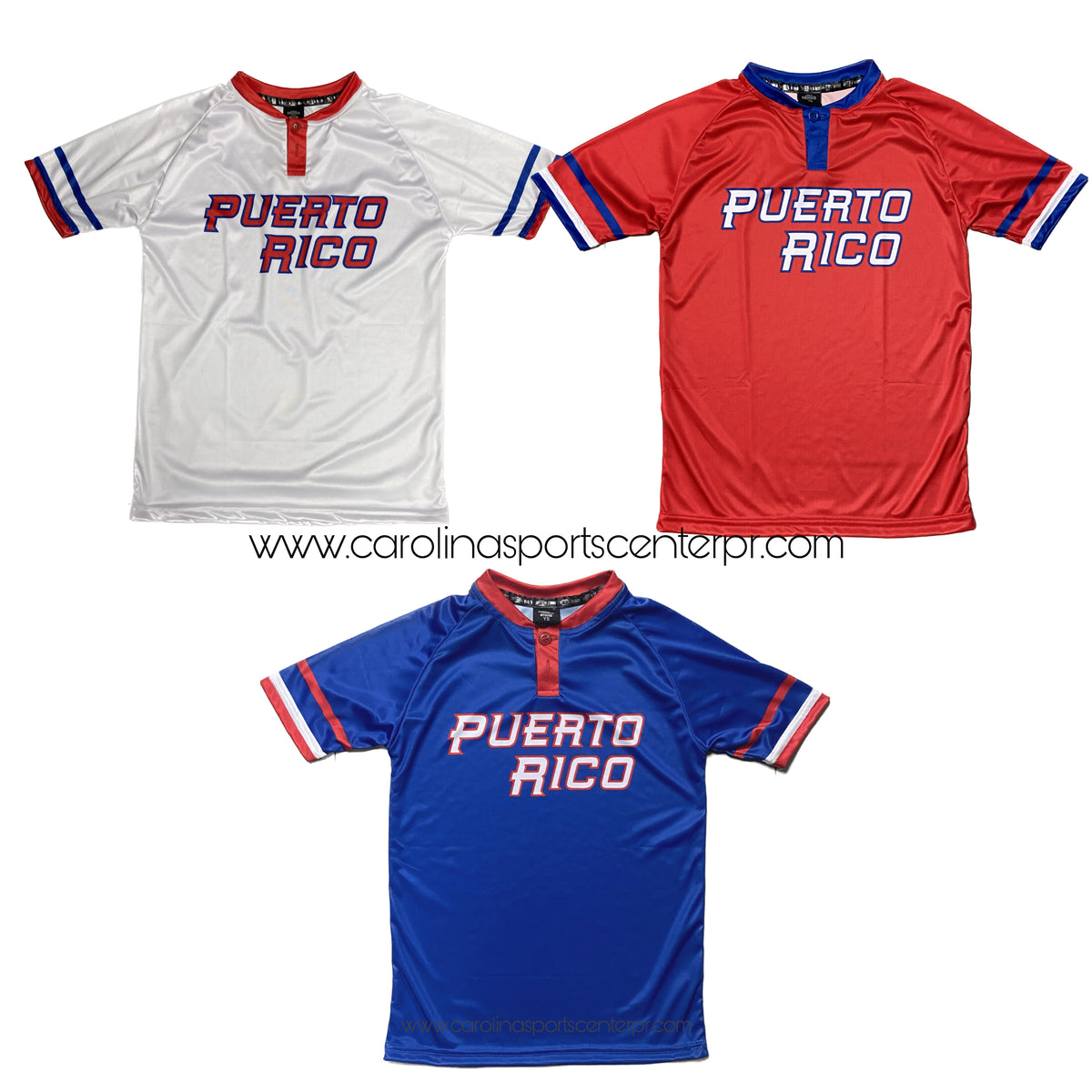 CSC PUERTO RICO MENS 2 BUTTON JERSEY – Carolina Sports Center